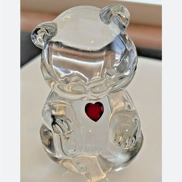 Fenton | Accents | Vintage Fenton Bear January July Birthstone Red ...